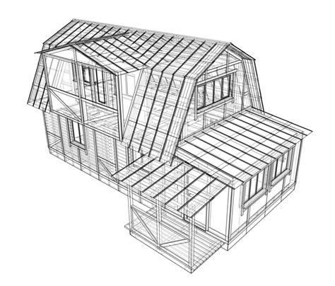 House Sketch Vector Rendering Of 3d Concept Isolated Drawing Vector