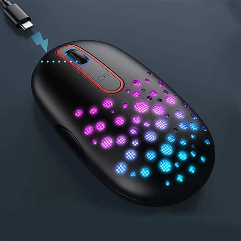 Led 백라이트 무선 마우스 충전식 24g 마우스 컴퓨터 노트북 Pc Windows Mac용 3 조정 가능한 Dpi 마우스 Aliexpress