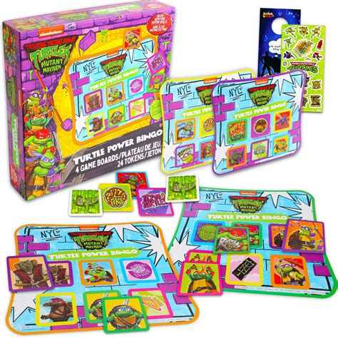 Tmnt Bingo Set Bundle With 4 Teenage Mutant Ninja Turtles