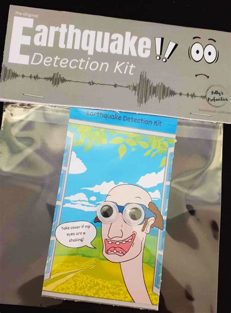 Earthquake Detection Kit Witty Ts Novelty Item Gag T Prank