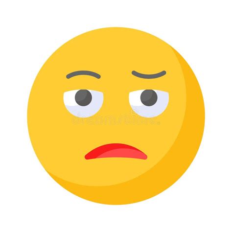 Bored Face Expression Icon Of Bored Emoji Premium Vector Stock Vector