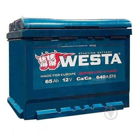 ᐉ Аккумулятор автомобильный Westa 6CT-65 65Ah 640A 12V «+» справа ...