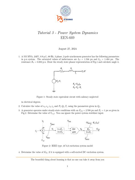 power system dynamics tut 3 pdf teaching methods and materials