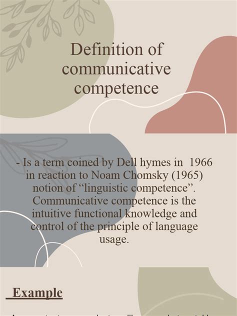 Definition Of Communicative Competence Pdf Sociolinguistics Learning