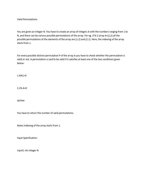 Valid Permutations Pdf