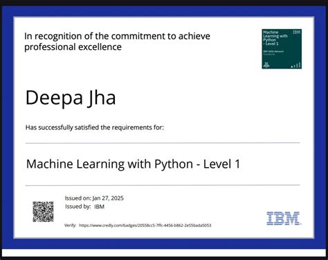 Machinelearning Python Ibm Datascience Ai Learning Badge Skills Professionaldevelopment