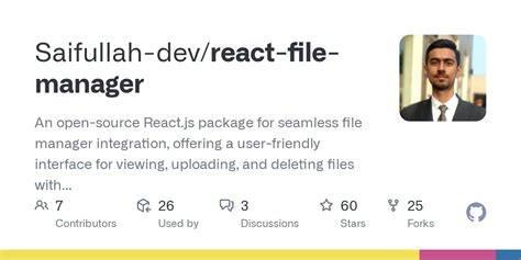 Github Saifullah Devreact File Manager An Open Source Reactjs Package For Seamless File