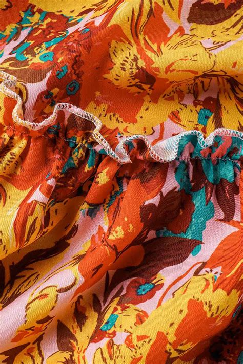 Wholesale Yellow Sexy Casual Print Bandage V Neck Long Sleeve Two