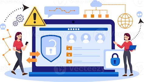 Digital Data Protection Design Illustration Cyber Security Illustration Background Cloud