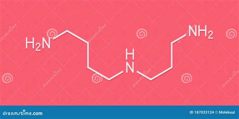 Spermidine Molecule Skeletal Formula Stock Illustration