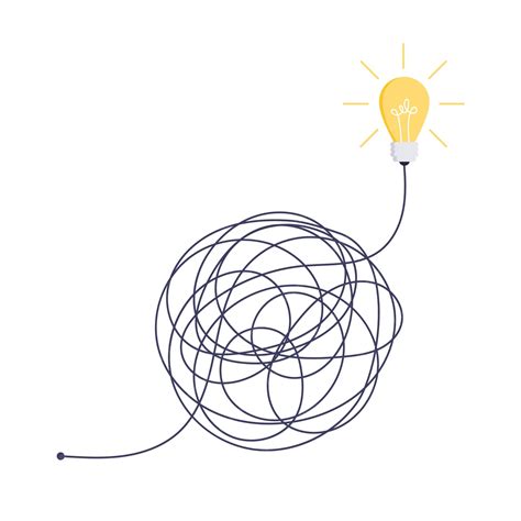 premium vector complex easy simple way from start to idea chaos