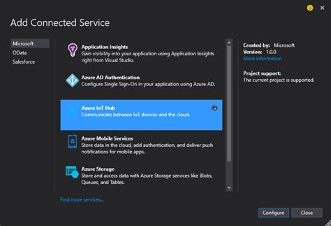 Connect Your Windows App To Azure Iot Hub With Visual Studio Windows Developer Blog
