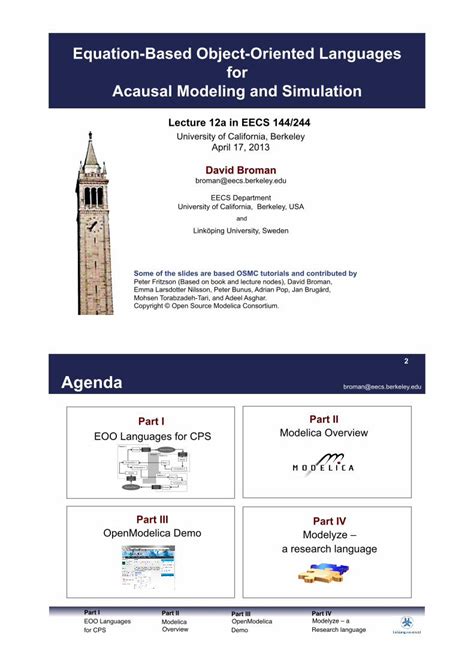 Pdf Equation Based Object Oriented Languages For €¢ Gproms • Modelyze • Variable 21