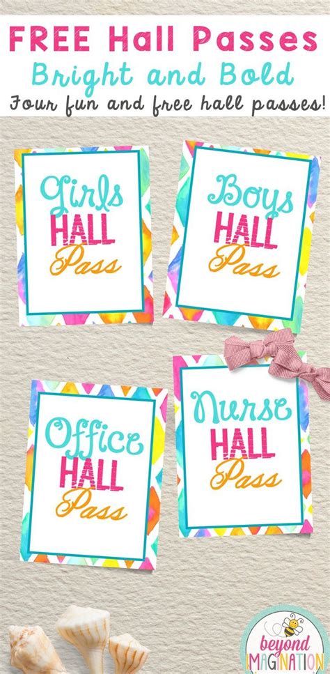 Free Hall Passes Printable Elementary Classroom Passes Hall Pass Tpt Hall Pass Classroom
