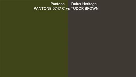 Pantone 5747 C Vs Dulux Heritage Tudor Brown Side By Side Comparison