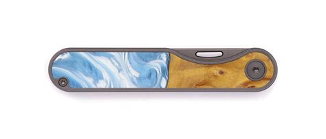 Minimalist Woodresin Pocket Knife Massoud Light Blue 598460