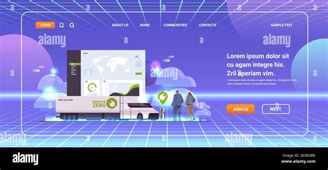 People Charging Electric Semi Truck In Mobile App Battery Vehicle At Recharging Power Station