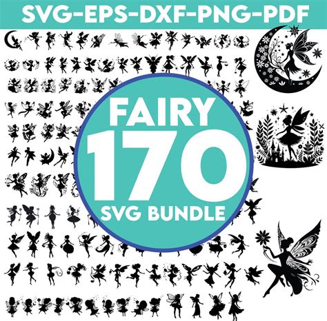 Fairy Silhouette Svg Megapack Fairy Silhouette Bundle Fairy Clipart