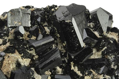 3 2 Black Tourmaline Schorl Crystals On Smoky Quartz Namibia