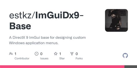 Github Estkzimguidx9 Base A Directx 9 Imgui Base For Designing