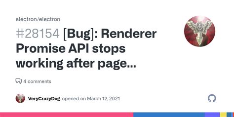 Bug Renderer Promise Api Stops Working After Page Reload When Allowrendererprocessreuse Is