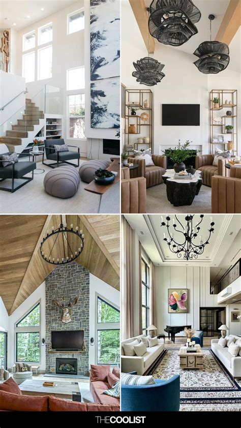 Living Room With Loft Ceiling