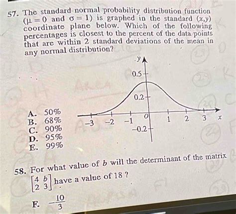 57 The Standard Normal Probability Distribution Function Mu 0 And