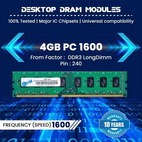 Evm 4gb Ddr3 1600mhz Best Desktop Ram Tsikart