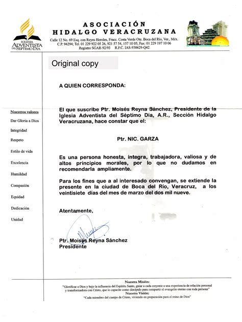 Ejemplos De Cartas De Reomendacion Ppt