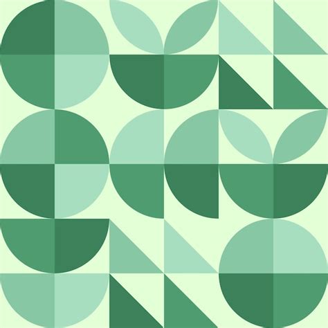 Premium Vector Geometric Green Object Shape Abstract Seamless Pattern
