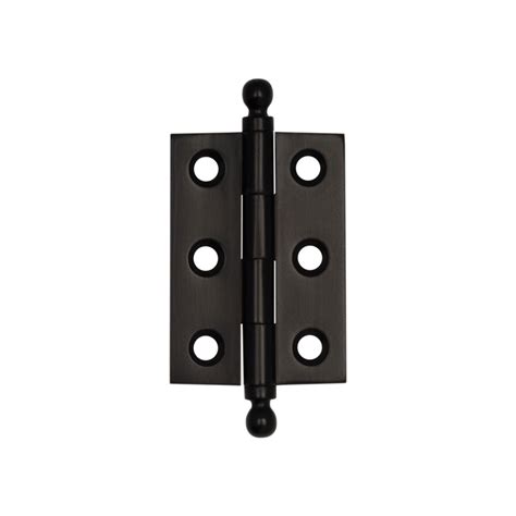 Brass Finial Cabinet Hinges Hoxton Brass Finial Hinges 50x35mm Black