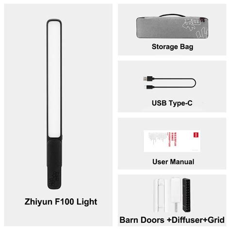 Đèn Led Zhiyun Fiveray F100 Led Light Stick Black Combo