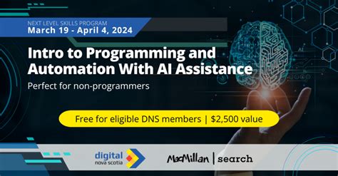 Intro To Programming And Automation With Ai Assistance Digital Nova Scotia Leading Digital