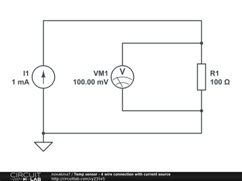 Temp Sensor 4 Wire Connection With Current Source CircuitLab