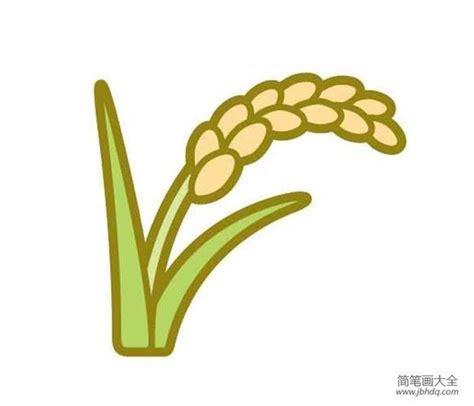 稻子简笔画图片大全 儿童画 大山谷图库