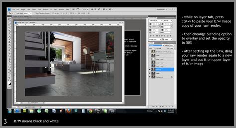 Post Process Tutorials Render In Sketchup And Post Process In Photoshop