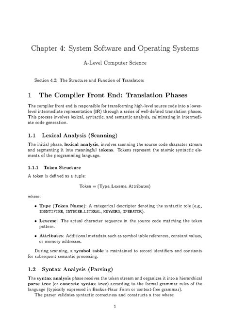 Chapter 4 System Software And Os The Inner Work Of Translators Studocu