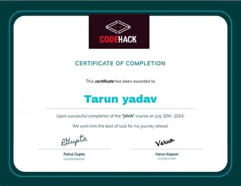 Tarun Yadav On Linkedin Completed A Java Language Course Has Been A
