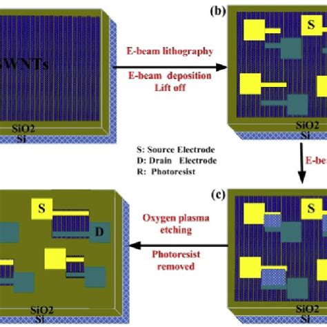 Schematic Of Carbon Nanotube Cnt Fet Device Fabrication Process A