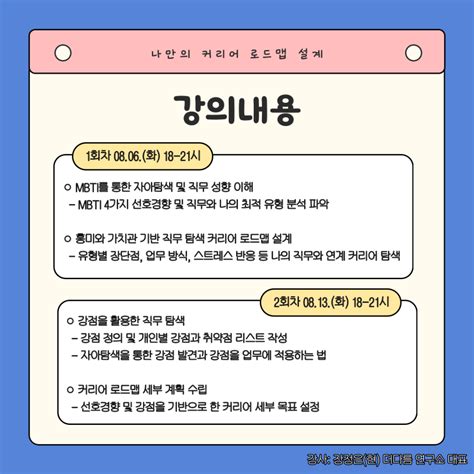 마포청년나루 나만의 커리어 로드맵 설계 공모전 대외활동 링커리어