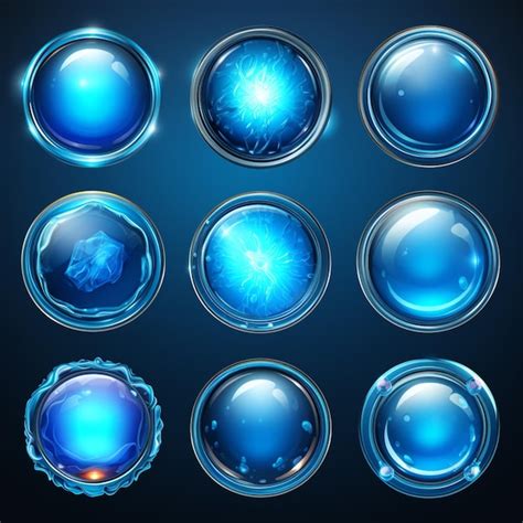 Premium Vector Glossy Colorful Square Button For Ui And Ux