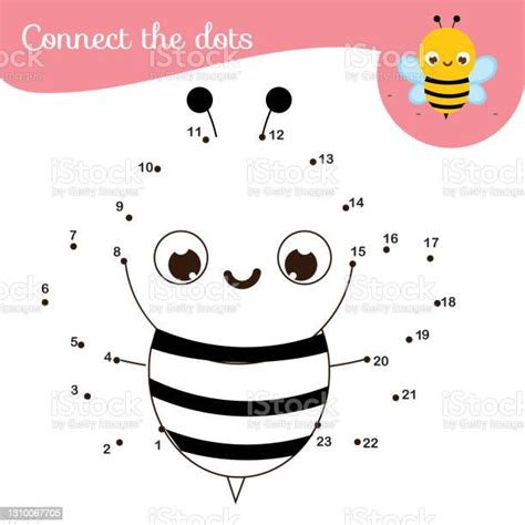 점을 연결합니다 어린이와 유아를위한 숫자 활동으로 점에 점 어린이 교육 게임 곤충 시리즈 만화 꿀벌 0명에 대한 스톡 벡터 아트 및 기타 이미지 Istock