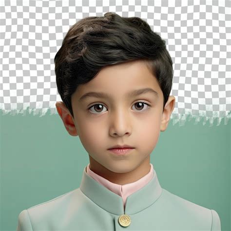 Premium Psd Historian Attired West Asian Boy Short Haired Close Up Of