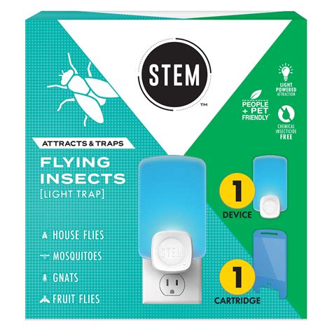 Free Shipping Stem Insect Light Trap Attracts And Traps Flying Insects Blue Light Includes