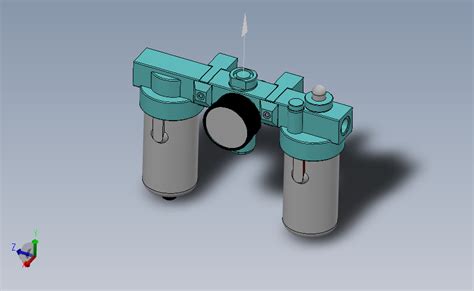 气动三连件三维模型设计 Solidworks 2017 模型图纸下载 懒石网