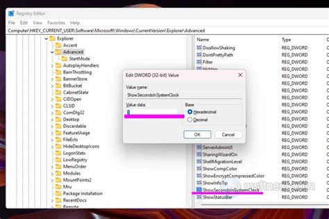 How To Enable Seconds For Taskbar Clock In Windows