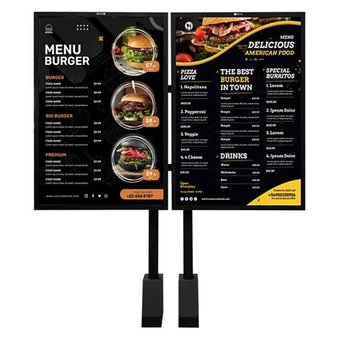 Outdoor Led Backlit Standard Menu Board System Dtp 90 Drive Thru