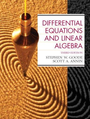 Differential Equations And Linear Algebra 3rd Edition By Stephen W