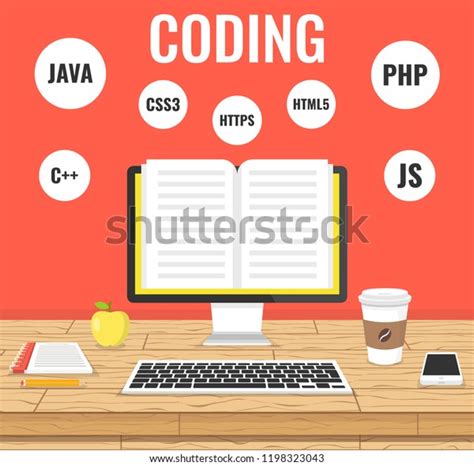 Programming Web Development Concept Code On Stock Vector Royalty Free