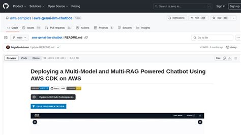 Github Aws Genai Llm Chatbot Featuresalternatives Toolerific